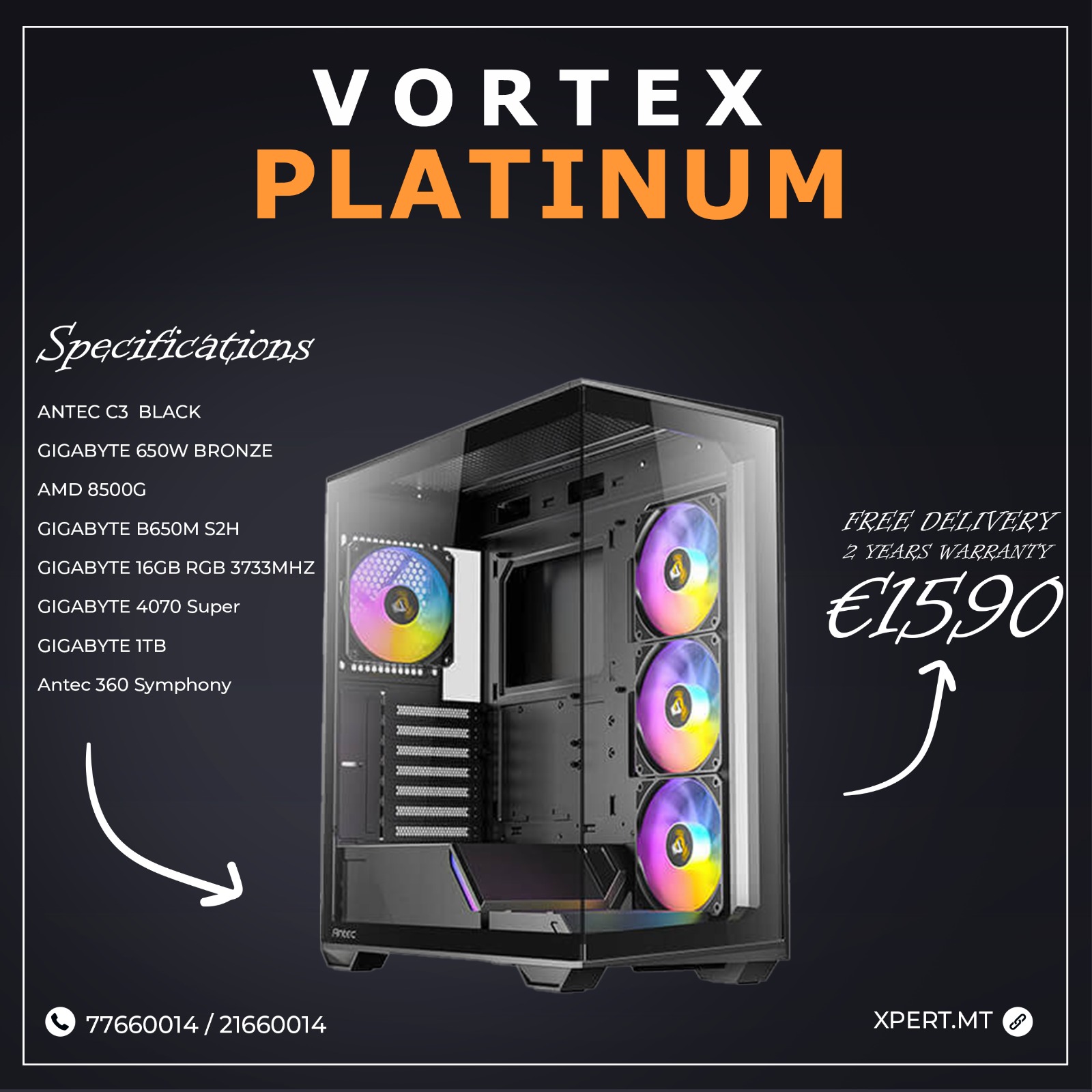 Techstore LTD. VORTEX Platinum - Gaming PC System