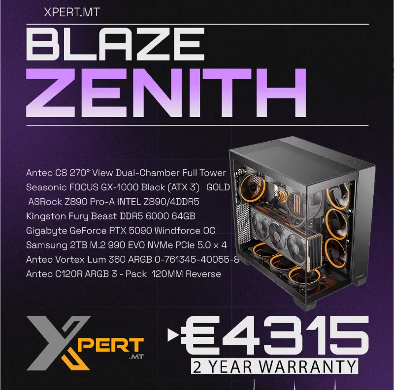 Techstore LTD. Intel BLAZE Zenith - Gaming PC System